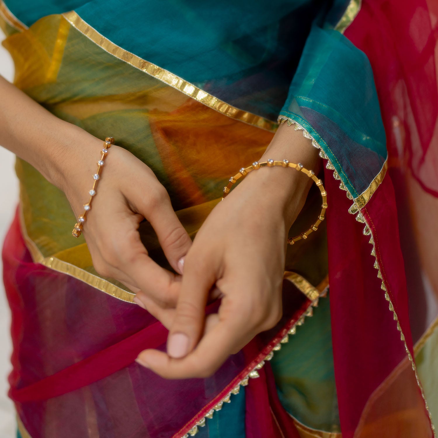 Almas Stone Bangle | Handcrafted 92.5 Sterling Silver CZ Insert Bangle ...