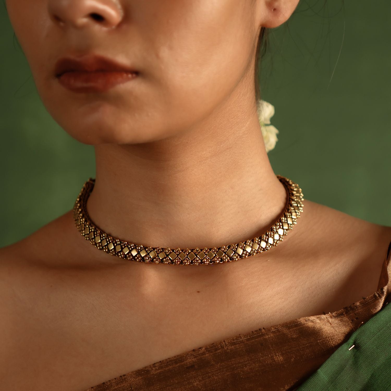 92.5 Silver Gold Plated Necklace Sumitra Design Chennai